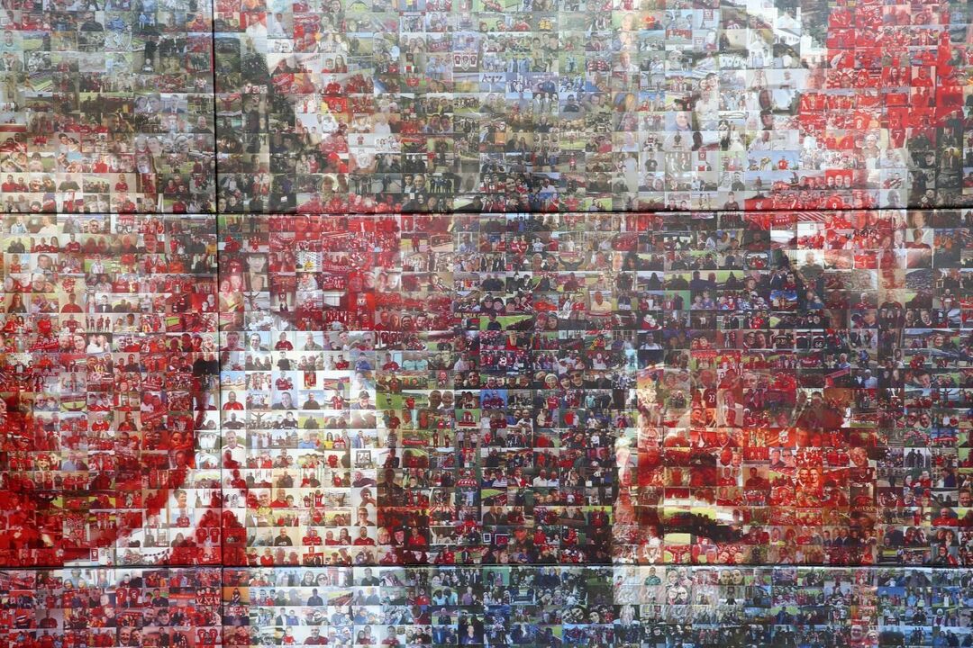 Mural dos campeões do Liverpool com mais de 12 mil fotografias de ...