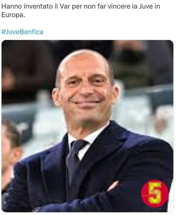 A derrota da Juventus com o Benfica em memes: Allegri é o alvo ...