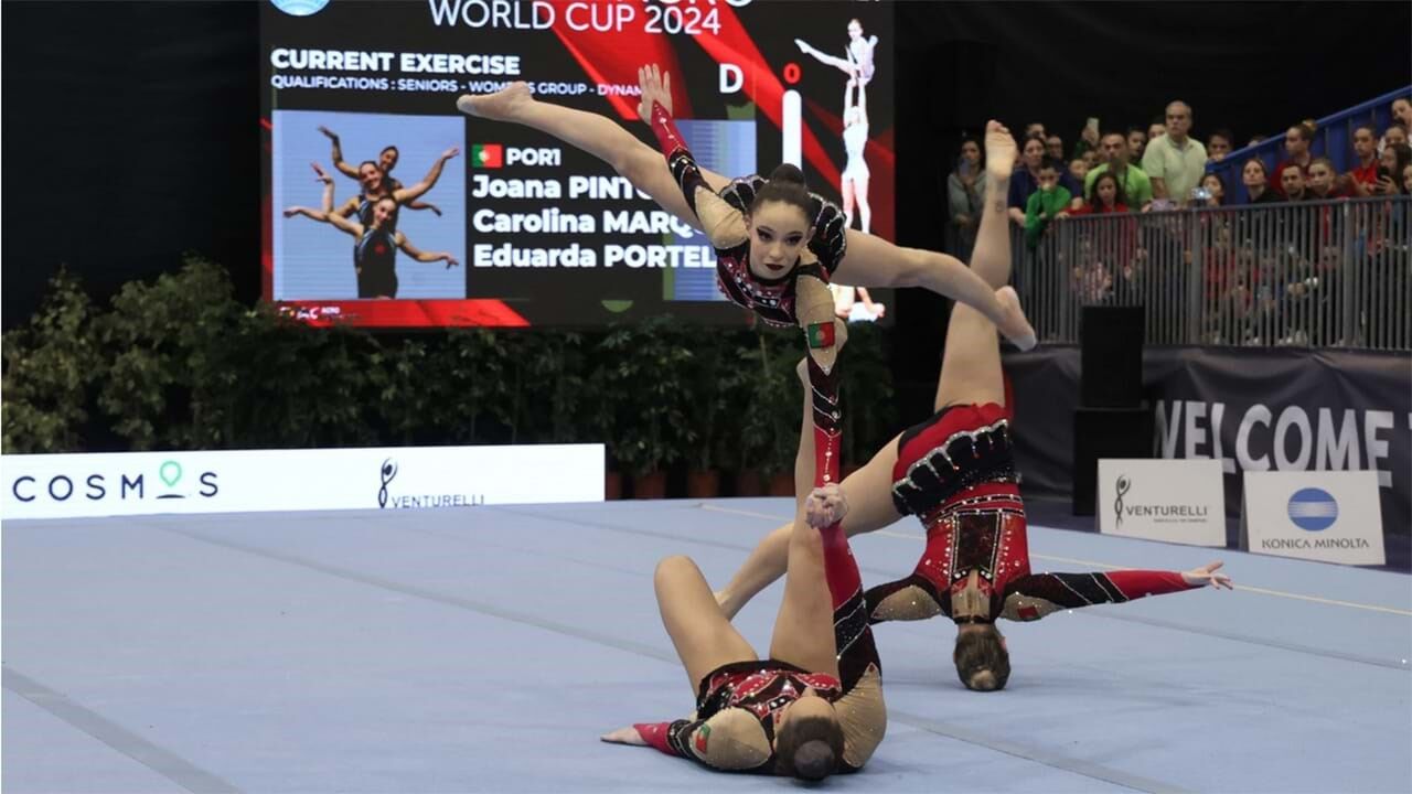 Ginastas portugueses em quatro finais da Taça do Mundo de acrobática da ...