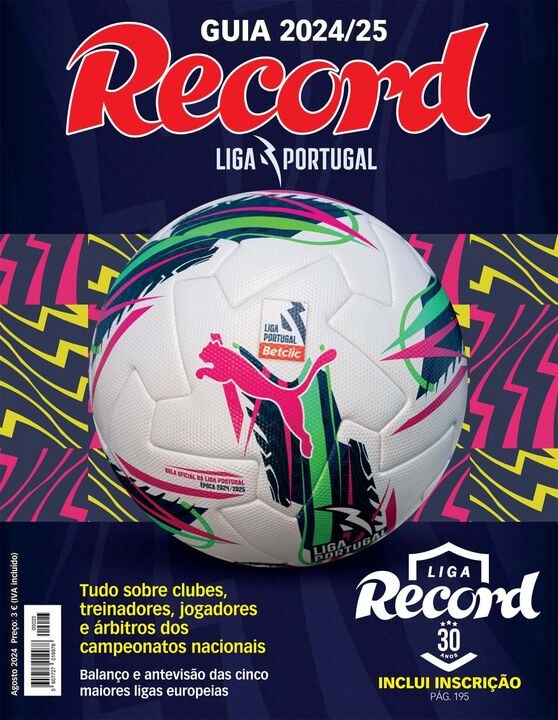 Guia Record 2024/25 já está nas bancas: inclui código para inscrição na ...