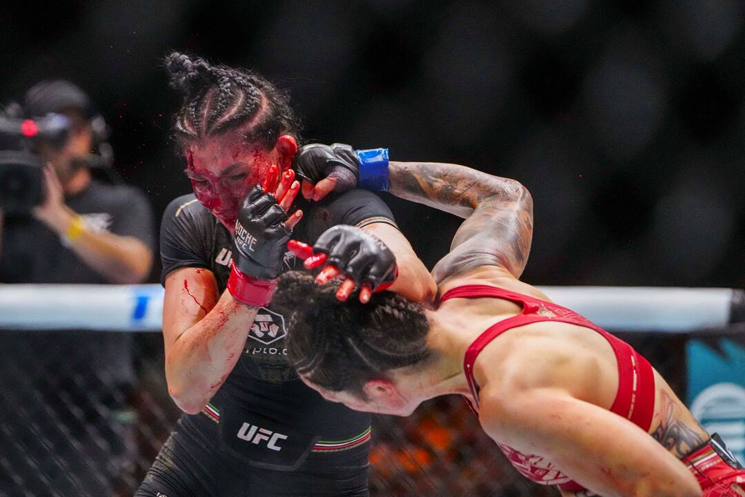 «Foi atingida por um machado?»: lutadora de UFC acaba combate com ...