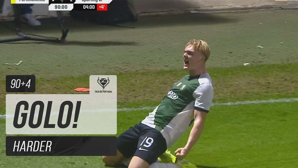 O golo de Harder que deu a vitória ao Sporting em Portimão - Vídeos ...