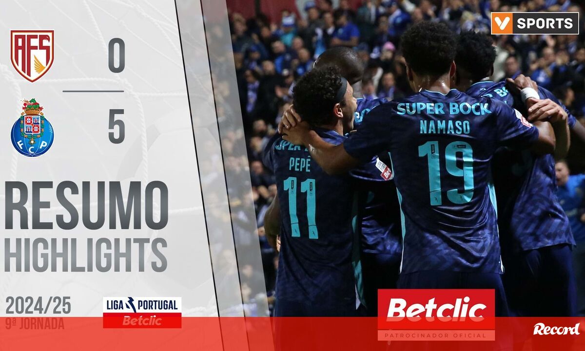 A crónica do AVS SAD-FC Porto, 0-5: muito champanhe na festa do dragão - Liga Betclic - Jornal ...