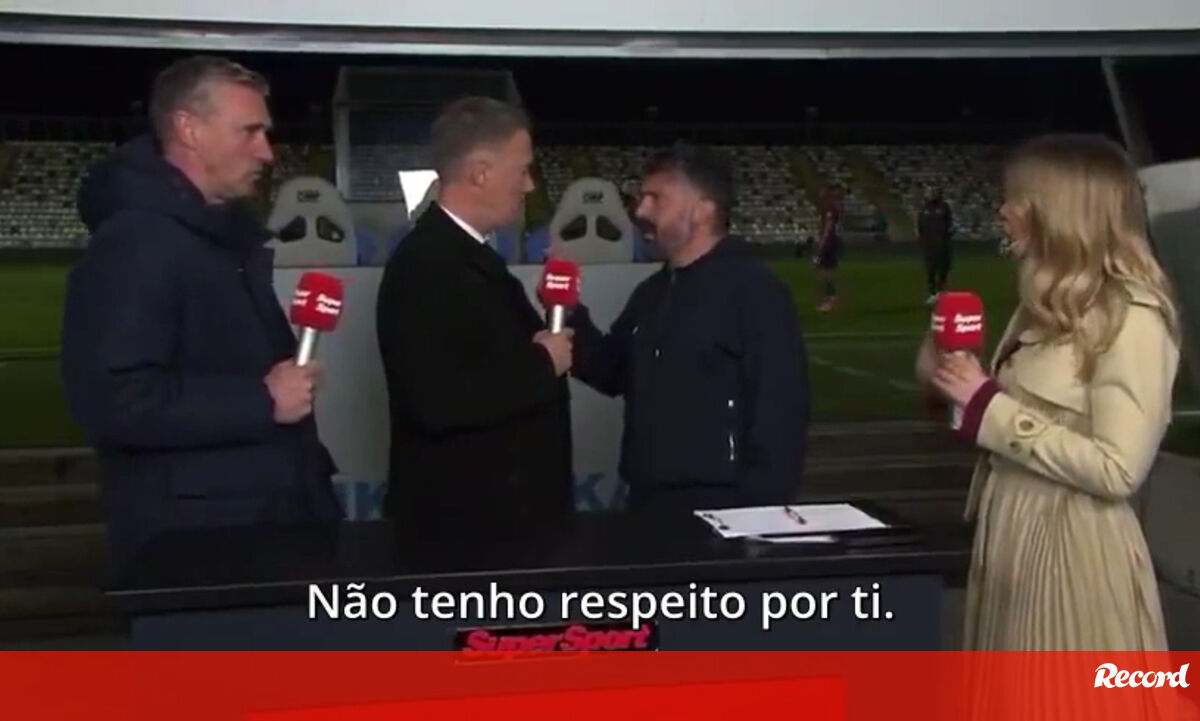 Gattuso envolve-se em discussão em direto: «Fala aqui, fala aqui cara a ...