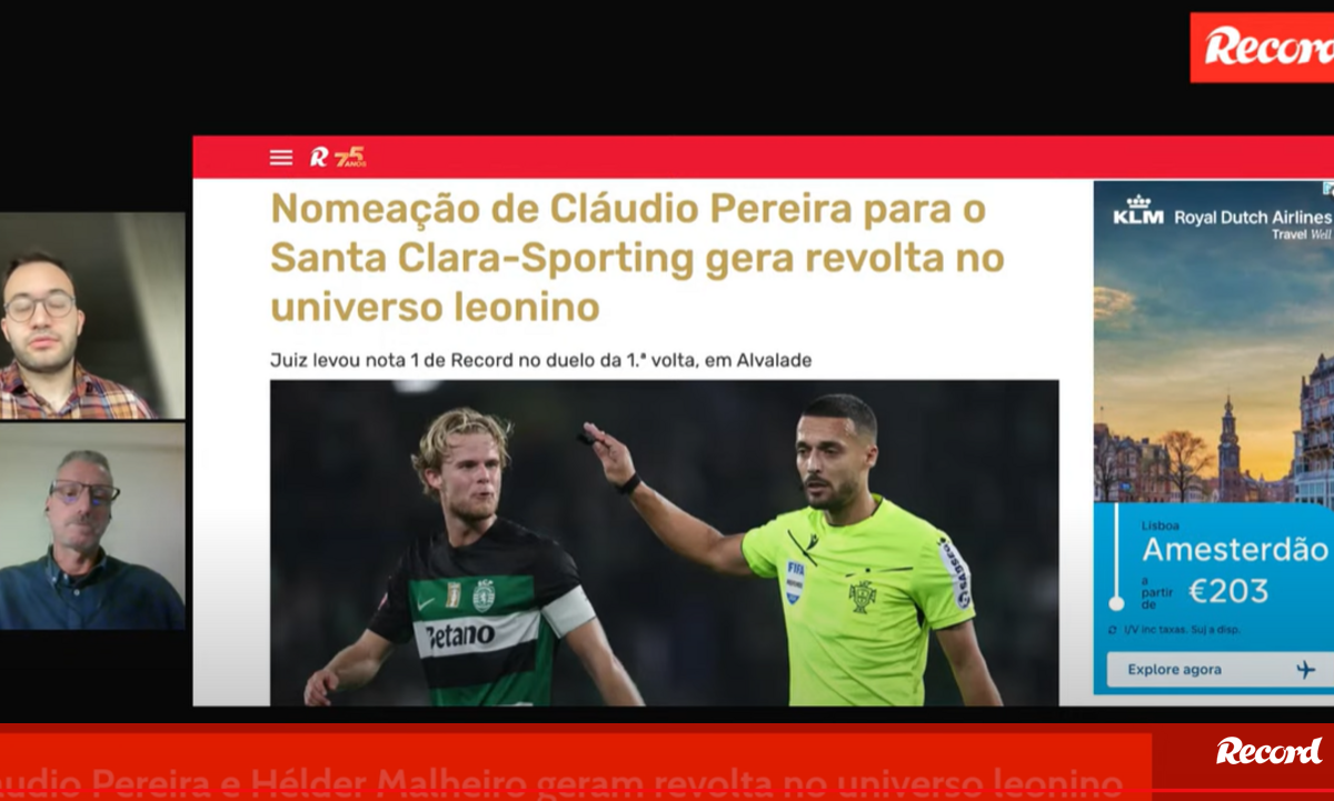 10 Minutos Record: árbitro gera revolta em Alvalade, avançado na mira ...