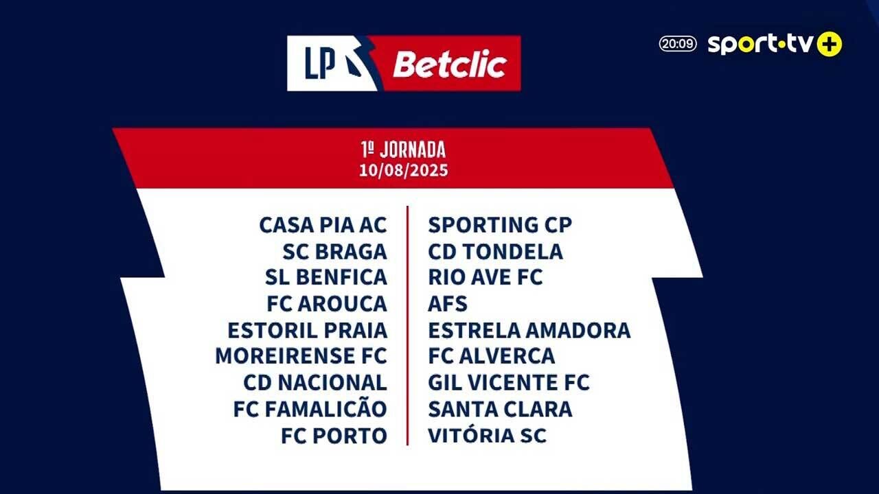 O calendário completo da Liga Betclic 2025/26, jornada a jornada - Fotogalerias - Jornal Record