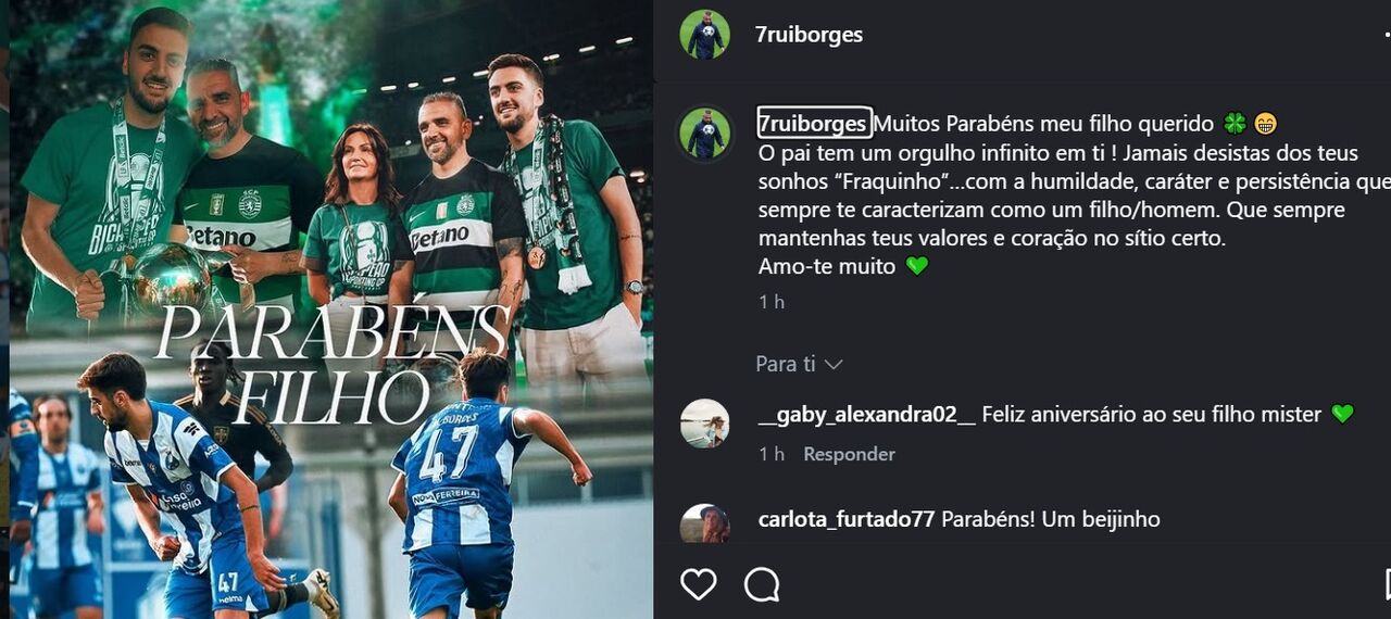 Rui Borges deixa mensagem aos sportinguistas e elogia jogador especial ...