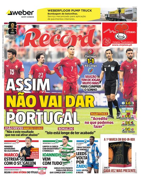 Capas - Jornal Record